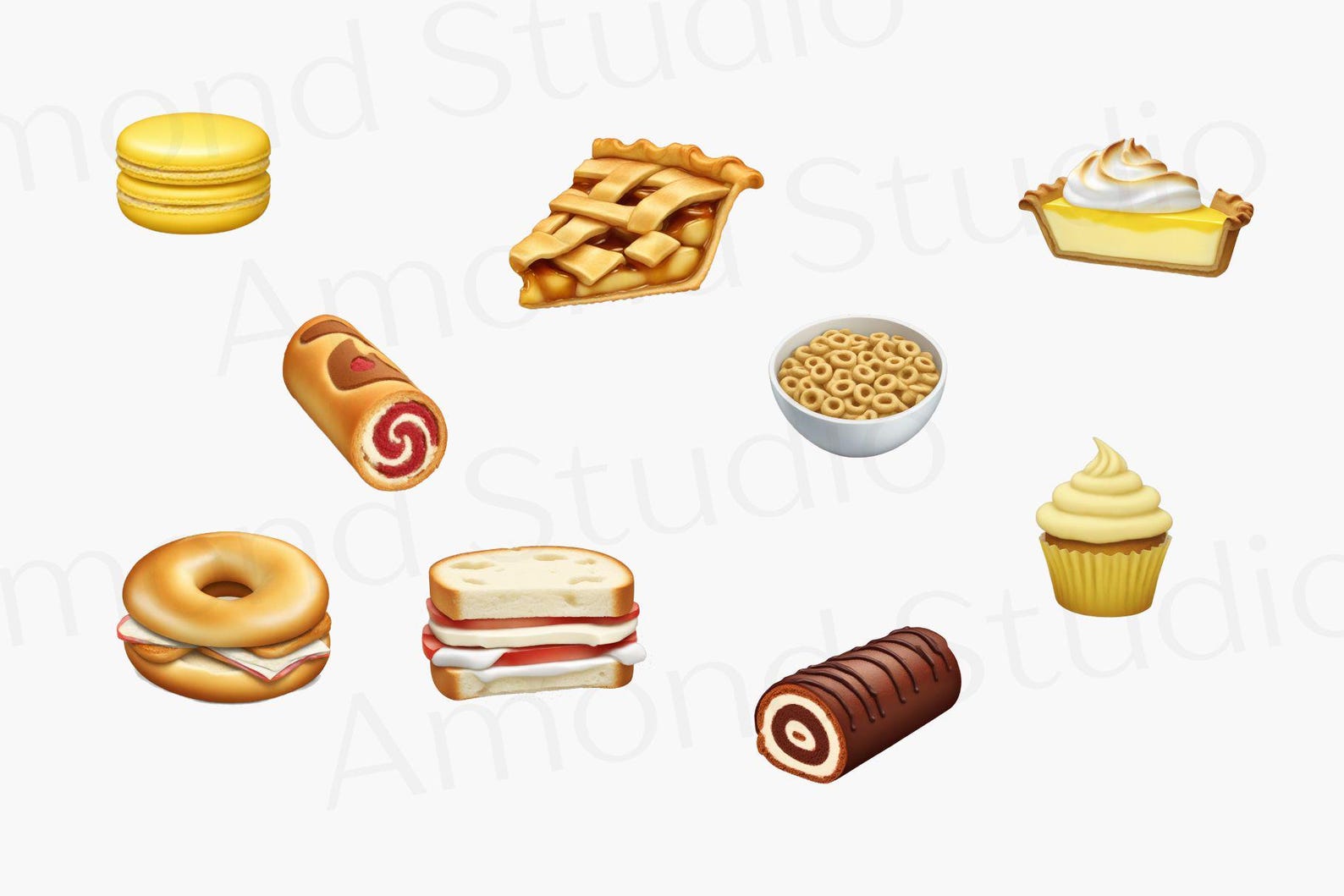 Ios18 | 55 Dessert Emoji Pack - Unique iPhone Emoji PNG Files for ...