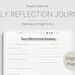Digital Daily Reflection Journal Gratitude Template | Etsy