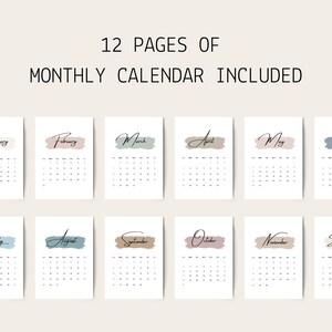 2021 Minimalist Calendar Printable Yearly Monthly Planner A4 Letter ...