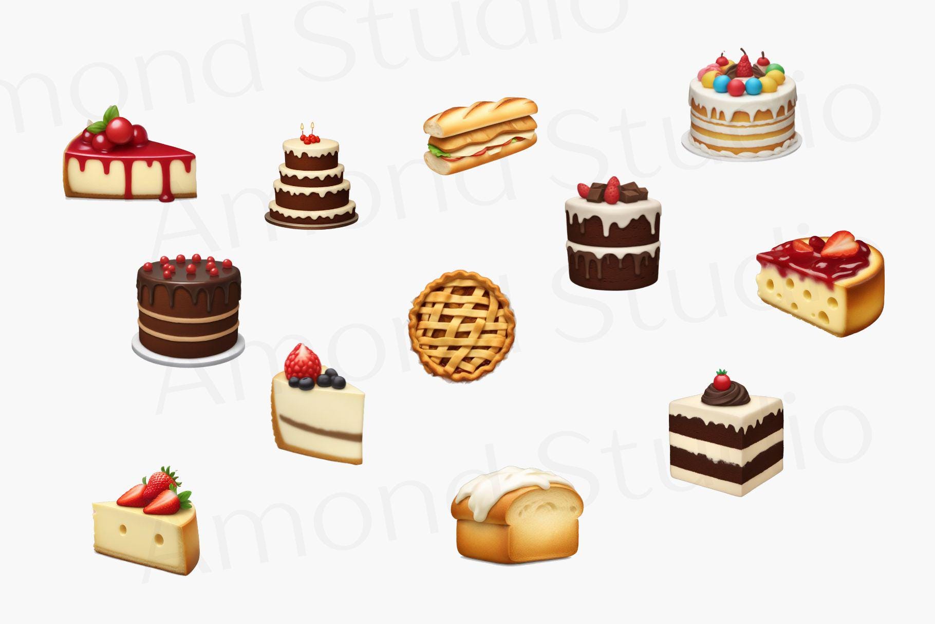 Ios18 | 55 Dessert Emoji Pack - Unique iPhone Emoji PNG Files for ...
