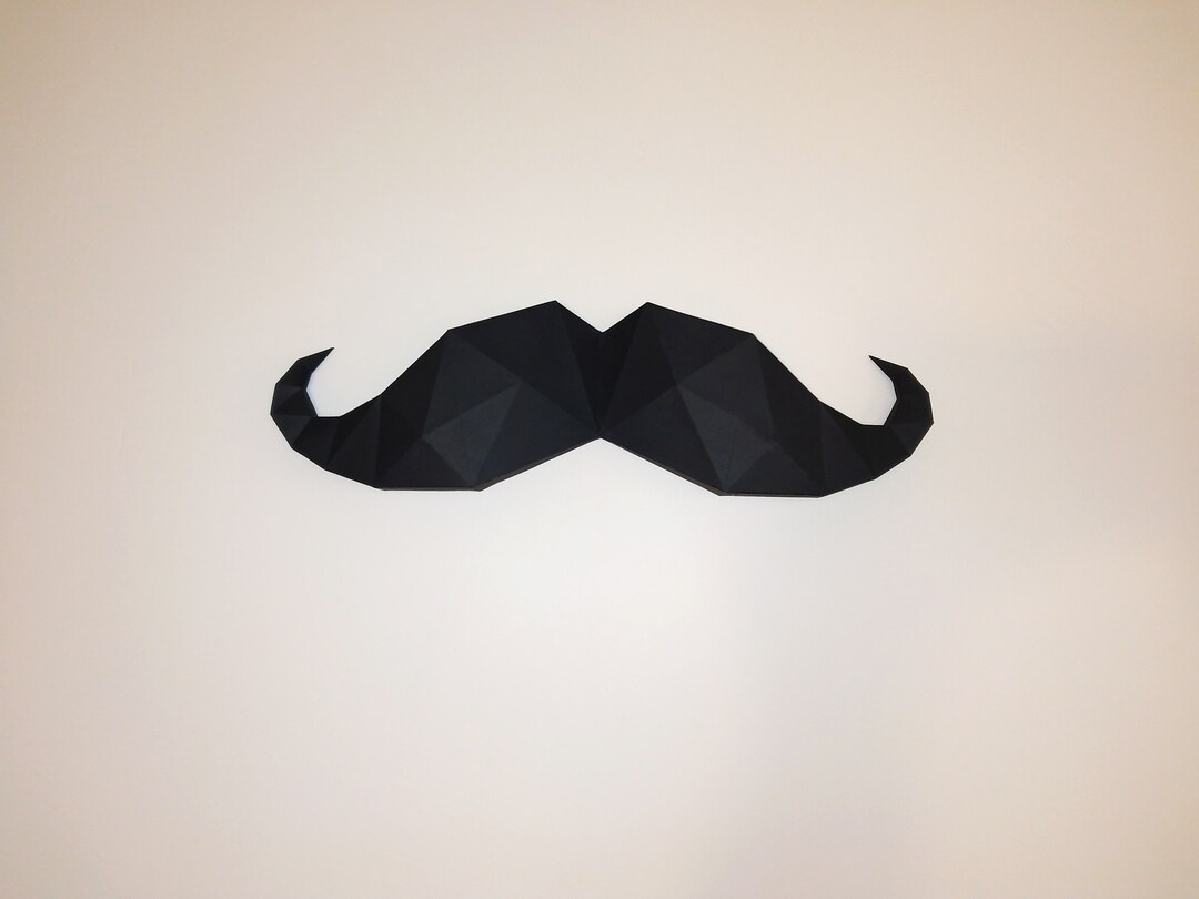 Diy Mustache Papercraft Template - Etsy Ireland