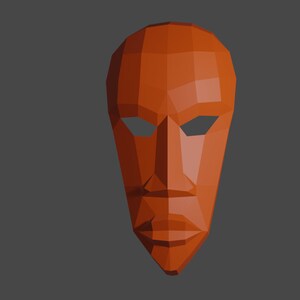 Diy African Mask Papercraft Template - Etsy