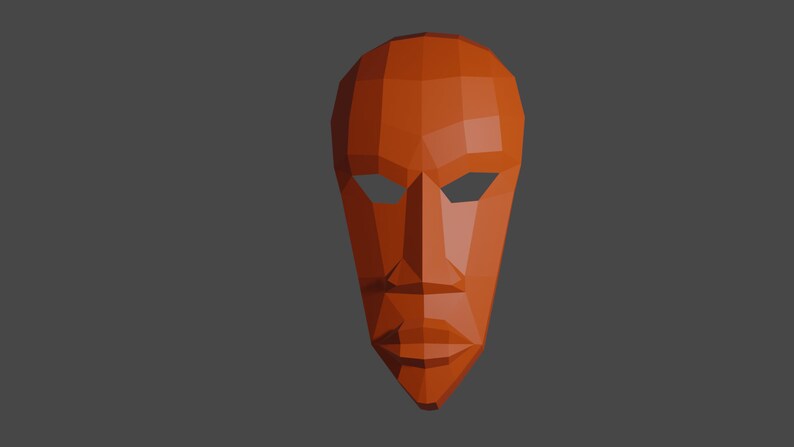 Diy African Mask Papercraft Template - Etsy