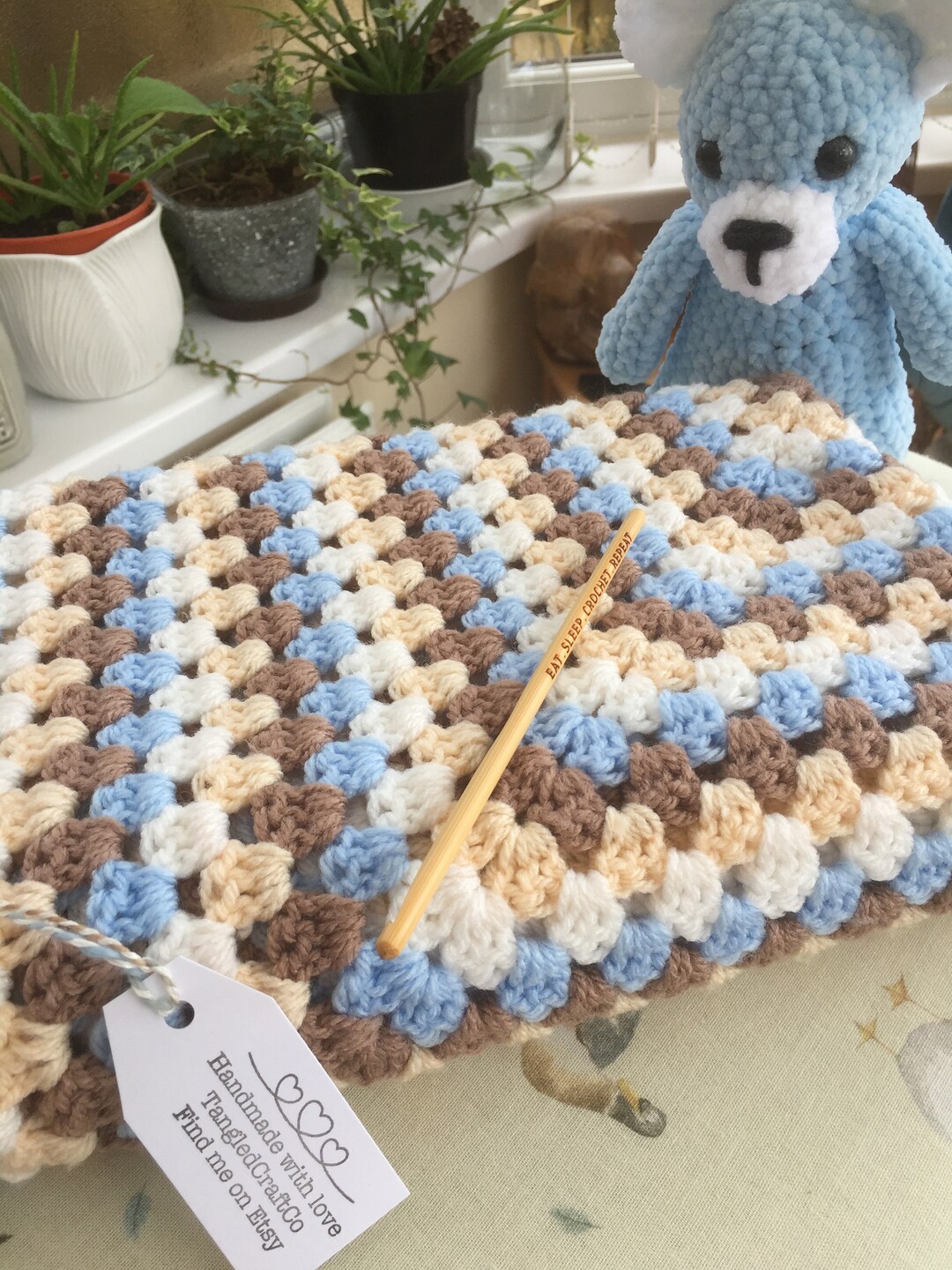 Crocheted Baby Blanket/lap Comforter - Etsy UK