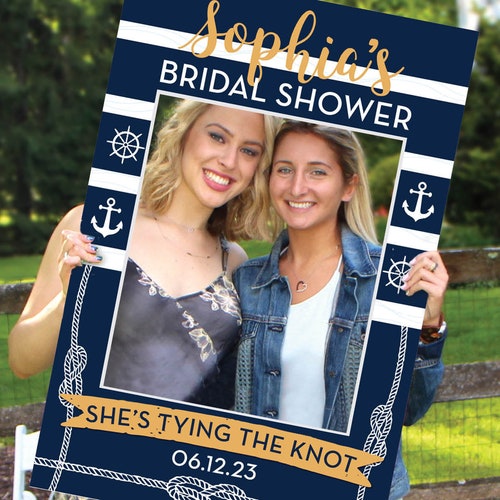 Nautical Photo Prop Frame Bridal Shower Photo Prop Photo | Etsy