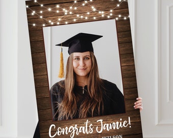 Graduation Selfie Frame Chalkboard Photo Prop Poster Sign - Etsy