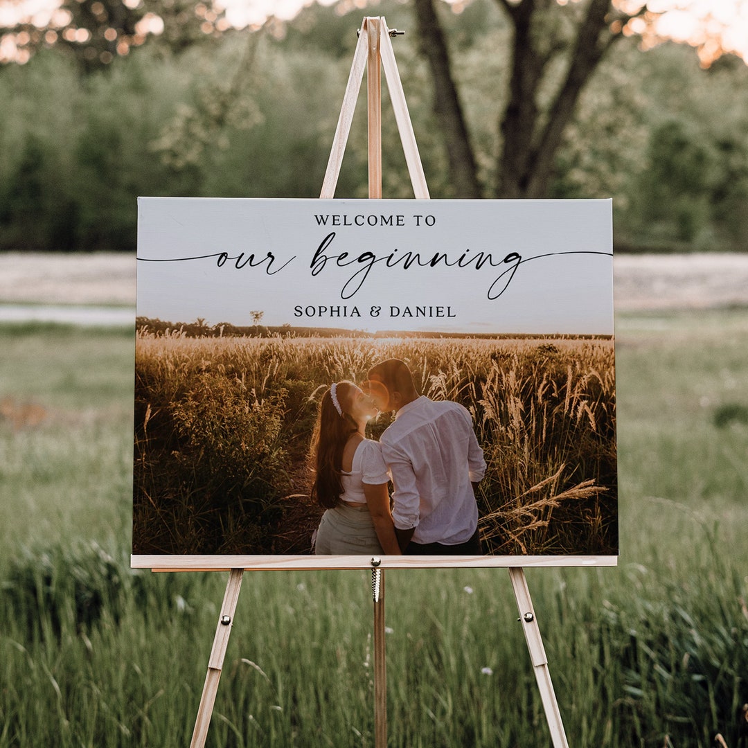 Custom Photo Wedding Welcome Sign: Personalized Reception Decor - Etsy