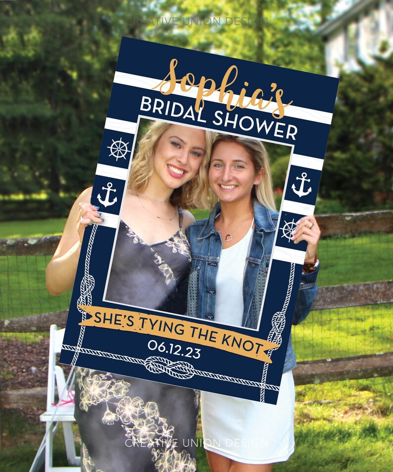 Nautical Photo Prop Frame Bridal Shower Photo Prop Photo | Etsy