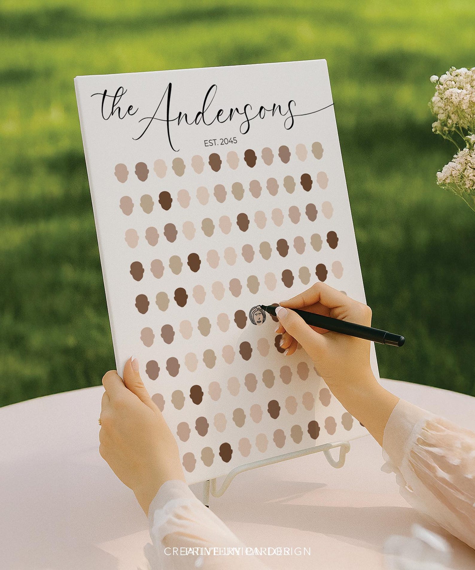 Draw Your Face Guest Book Sign: Boho Wedding Guestbook Alternative - Etsy