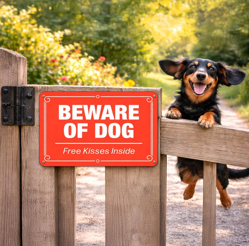Personalized Dog Warning Sign | Durable ACM Metal Yard Sign - Etsy
