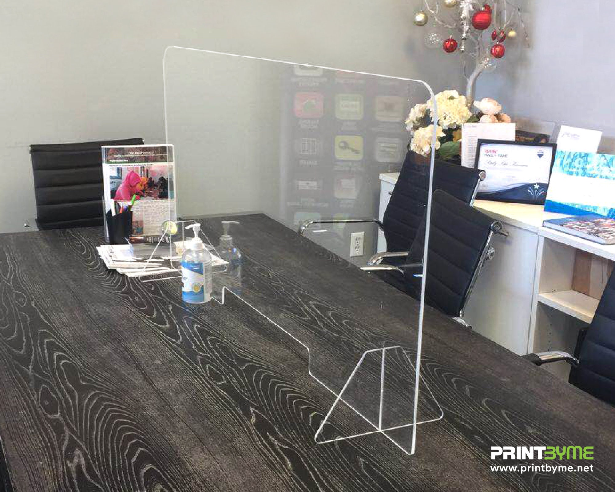 3/16 Clear Acrylic, Plexiglass Countertop Sneeze Guard, Barrier Shield ...