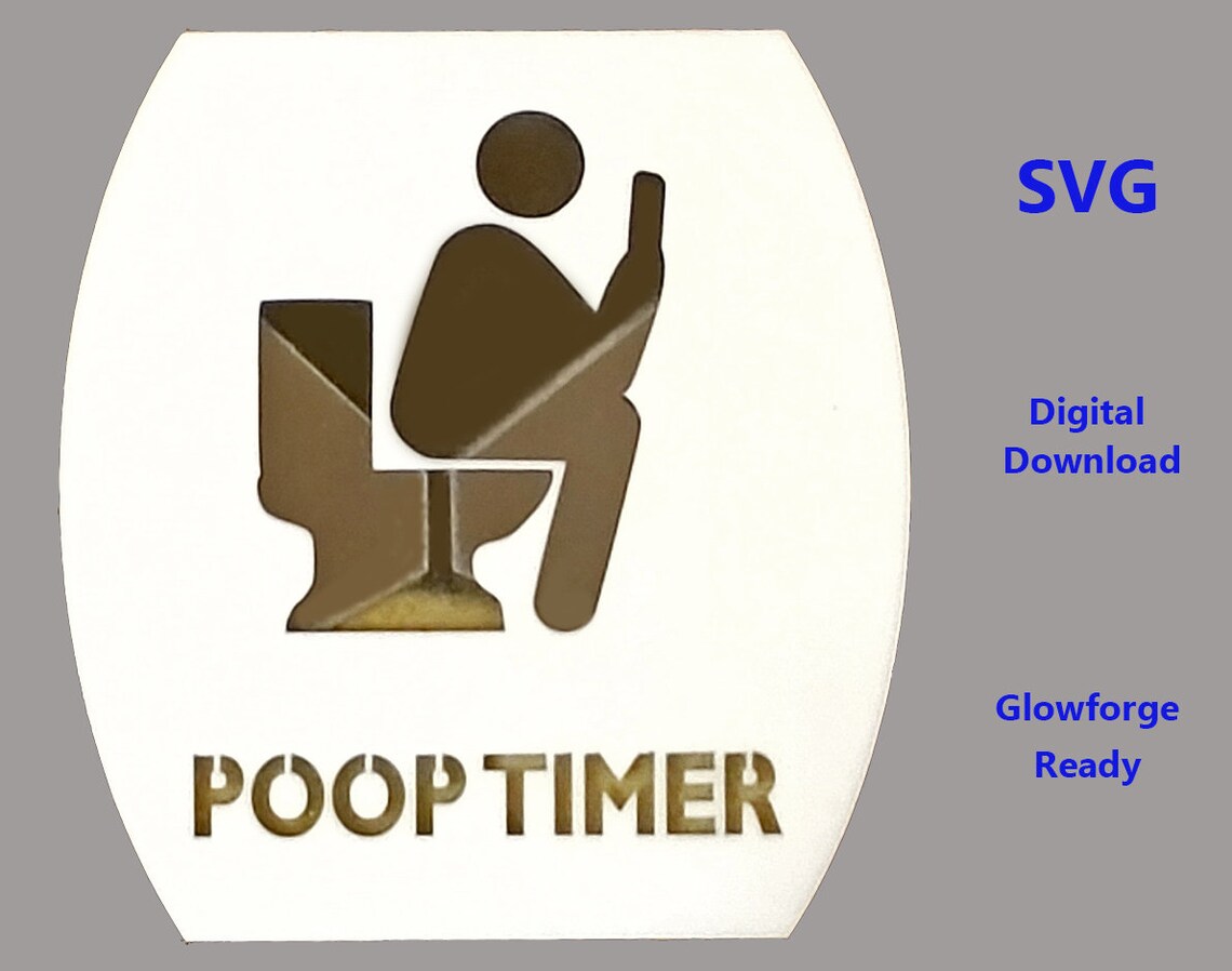 SVG Poop Timer Toy Hourglass Acrylic Glowforge Ready Digital - Etsy