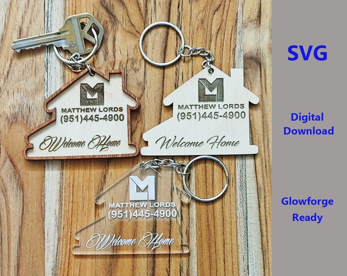 Home Sweet Home Key Chain SVG File - Etsy