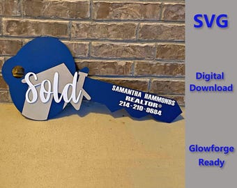 Real Estate Key Closing Glowforge DIGITAL SVG FILE Only - Etsy