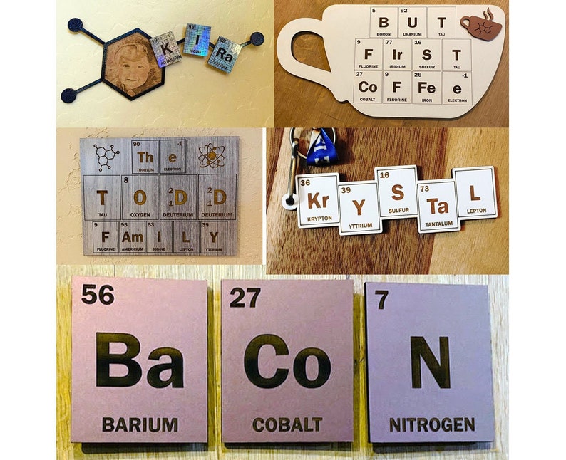 SVG Periodic Table Tiles for Spelling Words, Glowforge Ready ...