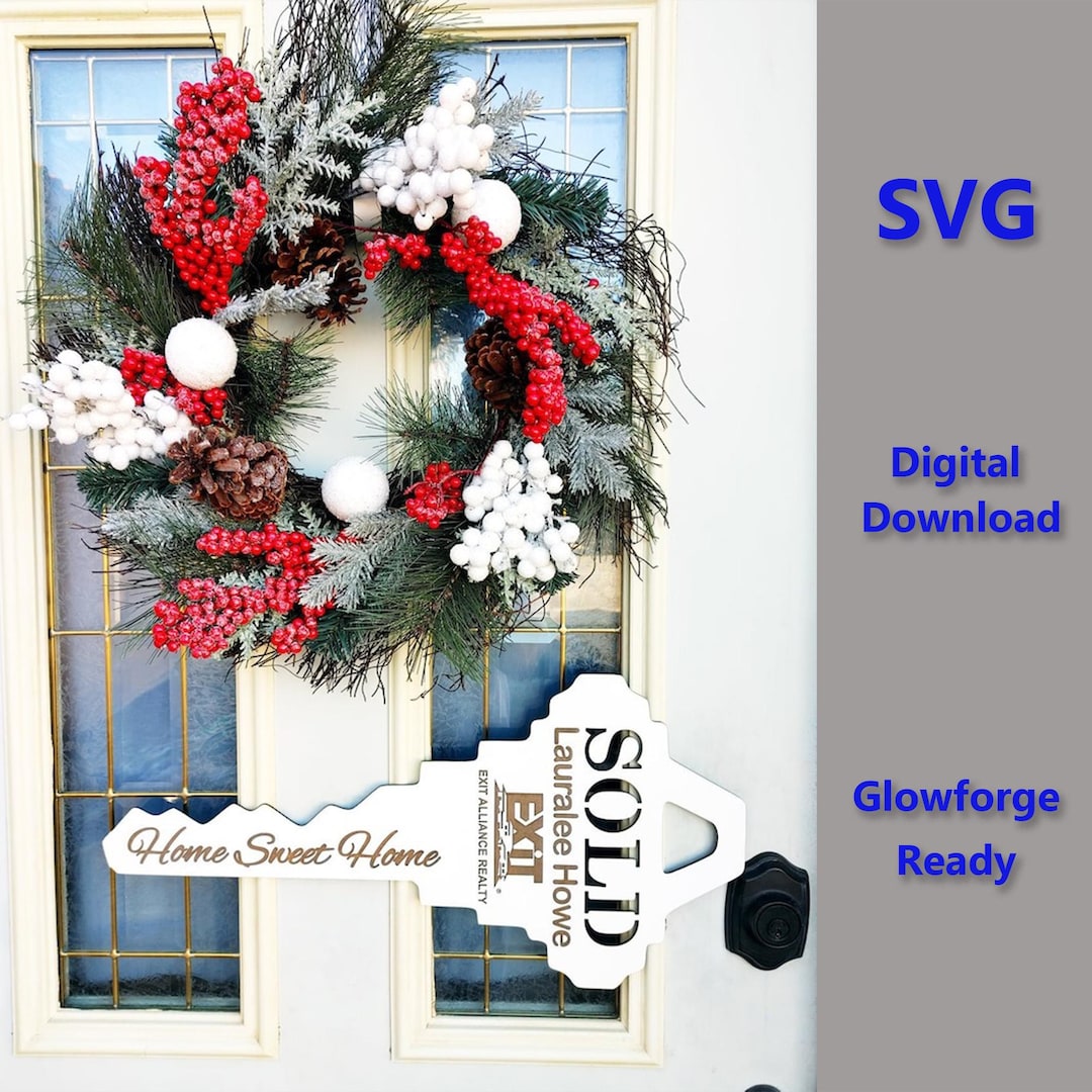 SVG Real Estate Sold Sign Key, Photo Prop, Closing Gift, Glowforge ...