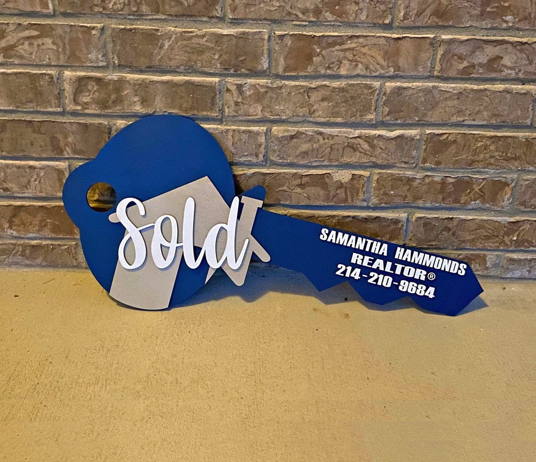 SVG Real Estate Key Sold Sign, Photo Prop, Closing Gift, Glowforge ...