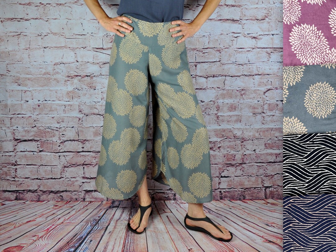 Hose Sommerhose Hosenrock Sommer Boho Marlenehose Festival bequem ...