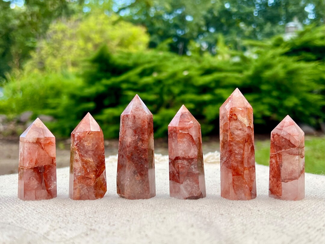 You Choose Fire Quartz Crystal Tower, Hematoid Quartz Crystal Point ...