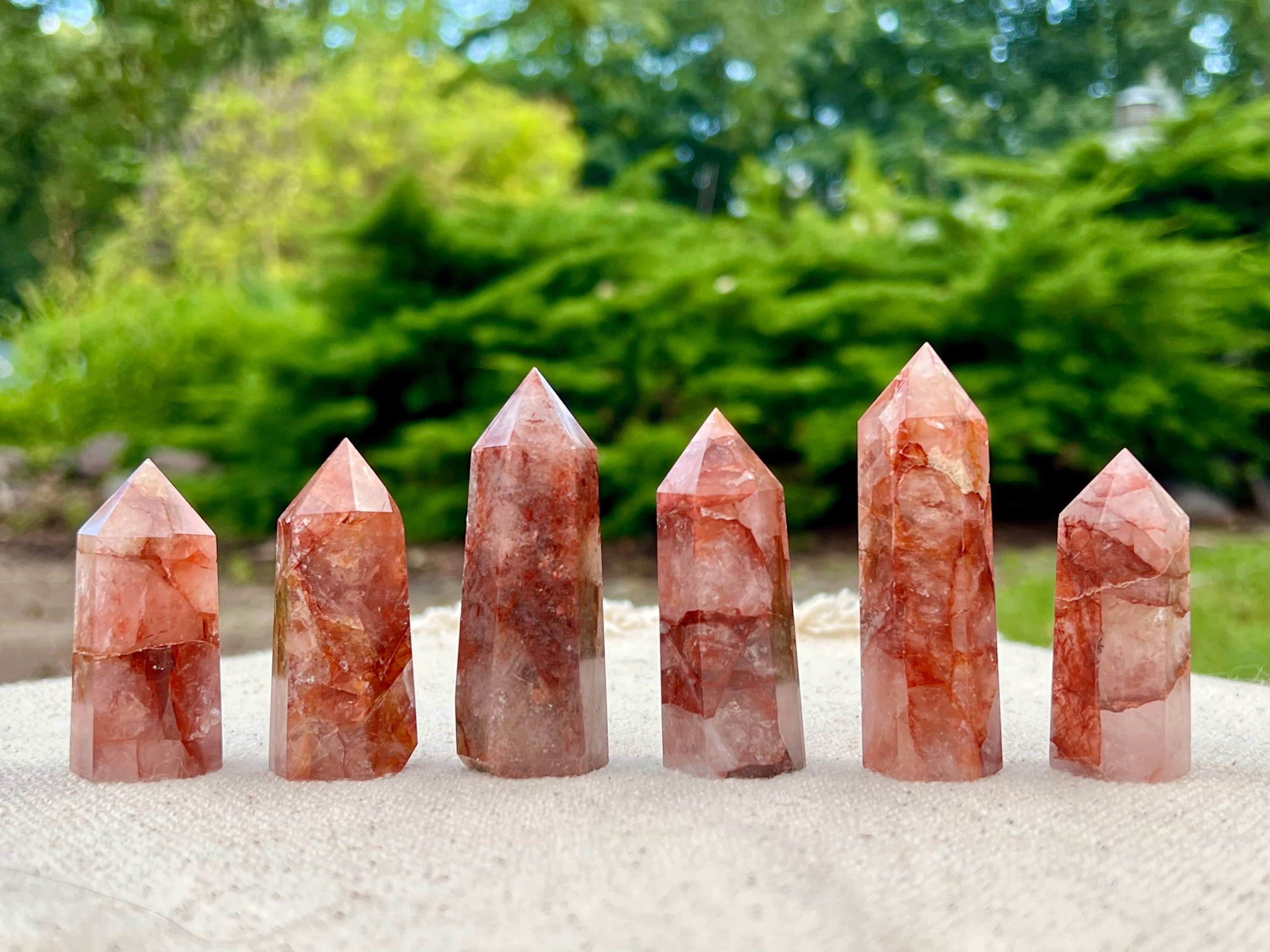 You Choose Fire Quartz Crystal Tower, Hematoid Quartz Crystal Point ...