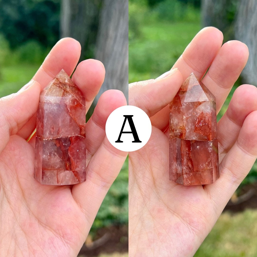You Choose Fire Quartz Crystal Tower, Hematoid Quartz Crystal Point ...