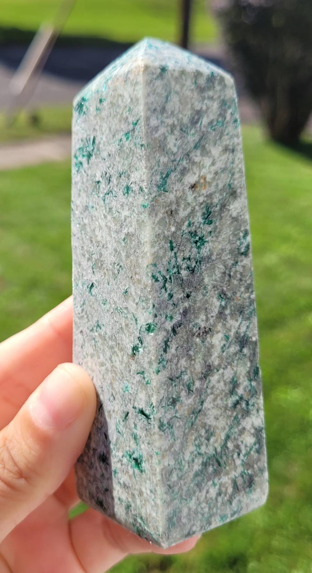 Large Green Kyanite Tower - Kyanite - Reiki - Chakra - Healing - Heart ...