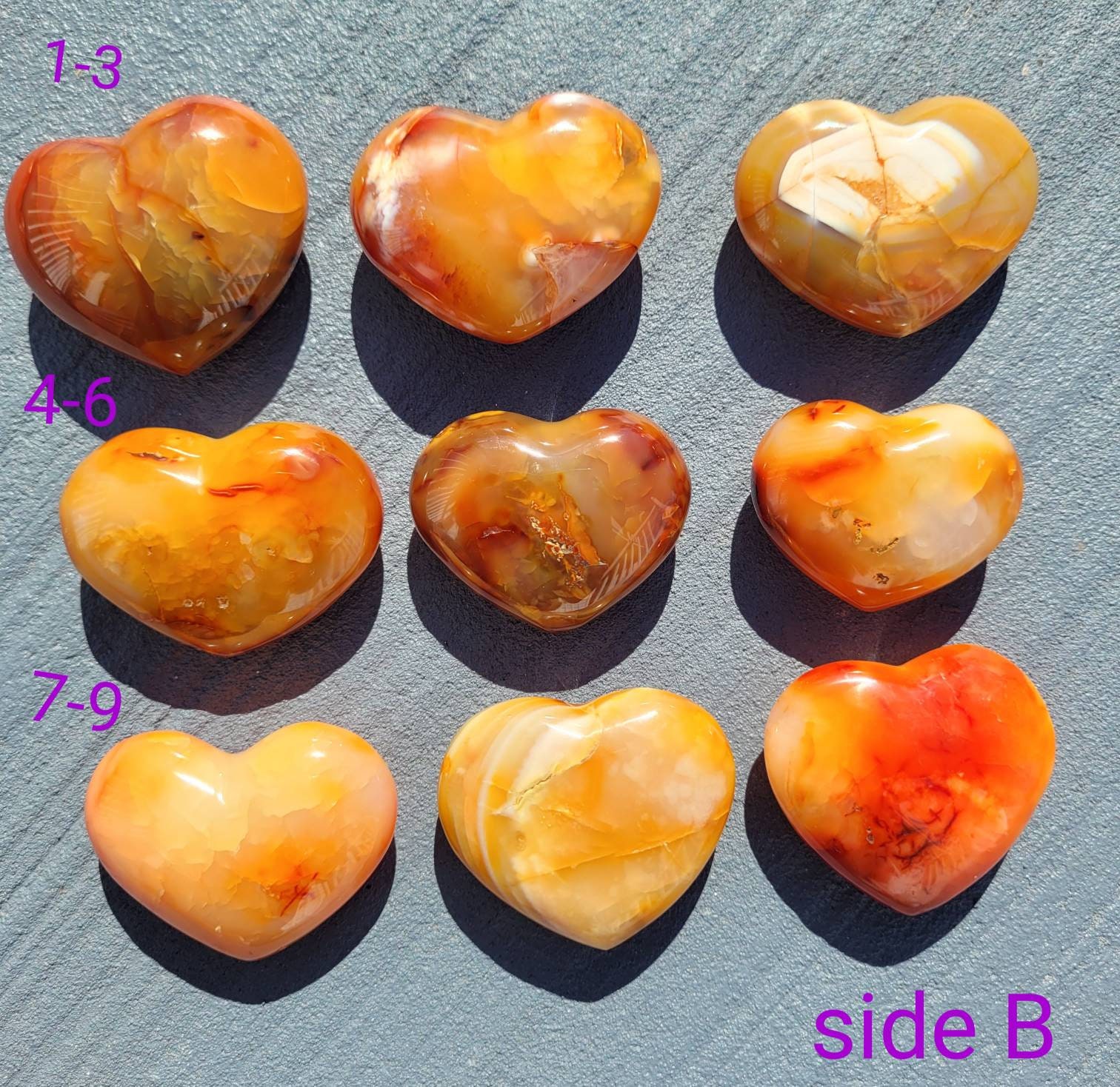 Cœur de Cornaline Agate Rouge Cornaline Reiki Méditation - Etsy France