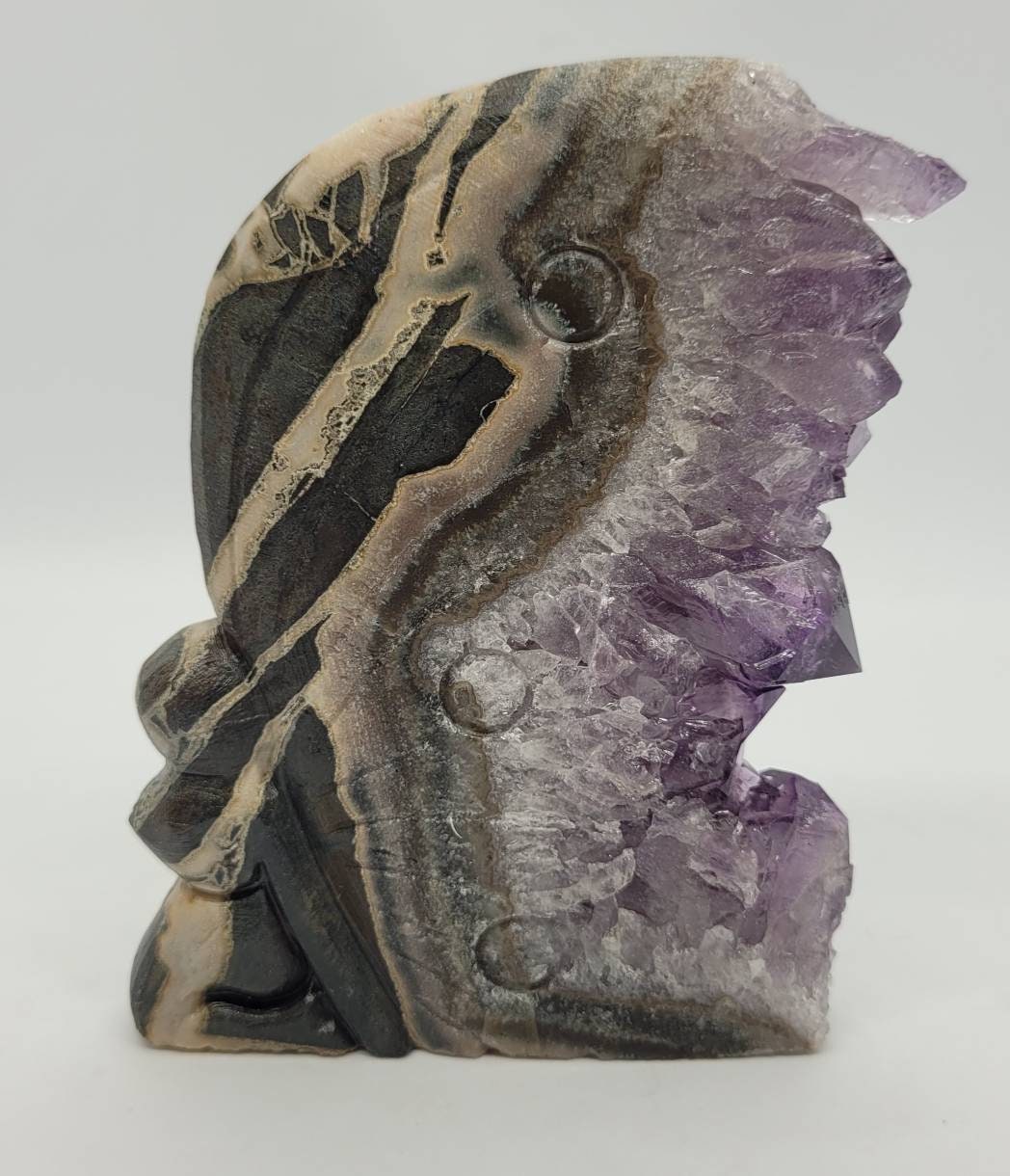 Beautiful Amethyst Geode Fairy Fairy Carving Reiki | Etsy