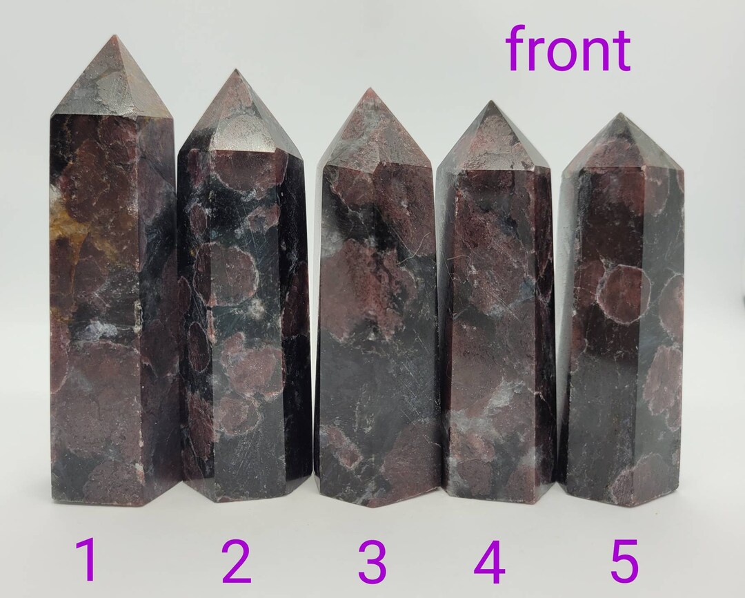 Blue Astrophyllite With Garnet Towers Blue Firework Towers Garnet ...