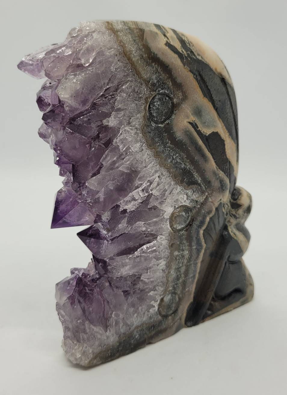 Beautiful Amethyst Geode Fairy Fairy Carving Reiki | Etsy