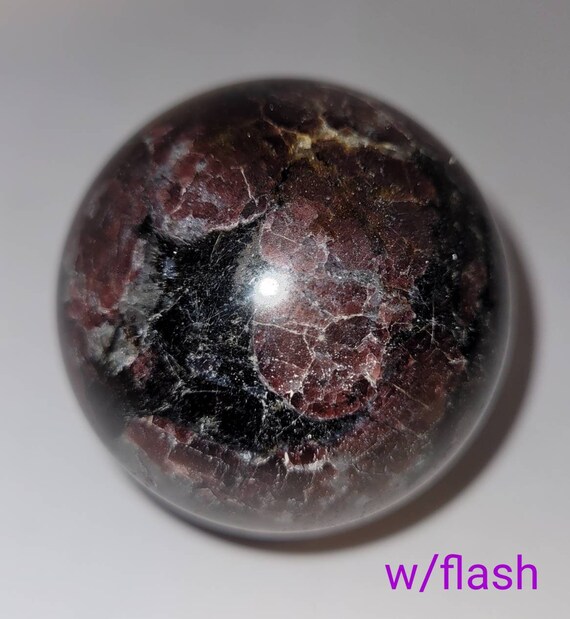 Astrophyllite With Garnet Sphere Firework Sphere Reiki | Etsy