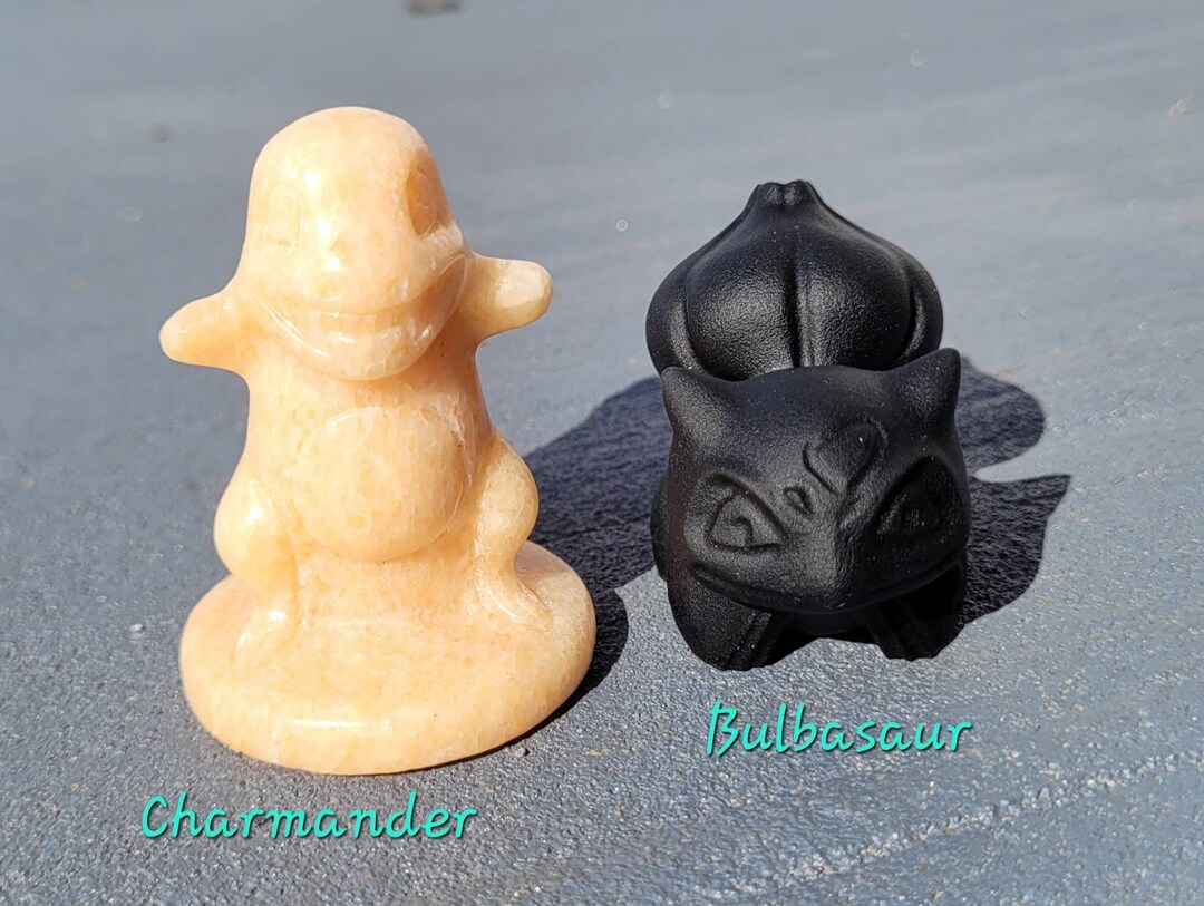 Sunstone Charmander Obsidian Bulbasaur Crystal Carving Pokémon Grass ...