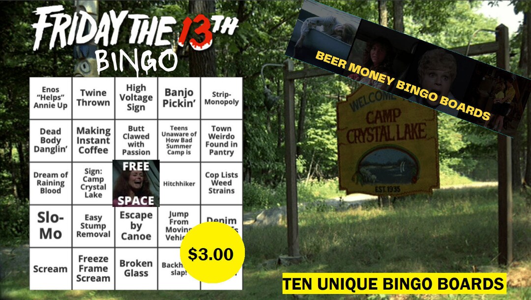 Friday the 13th Bingo: Beer Money Bingo Boards - Etsy
