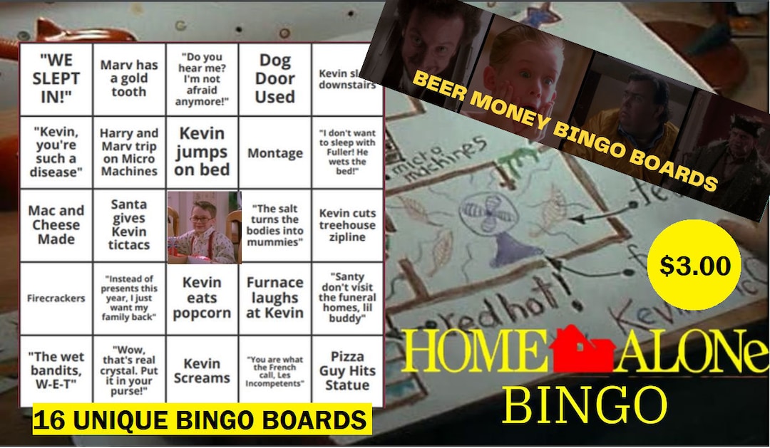 Home Alone Bingo: Beer Money Bingo Boards - Etsy
