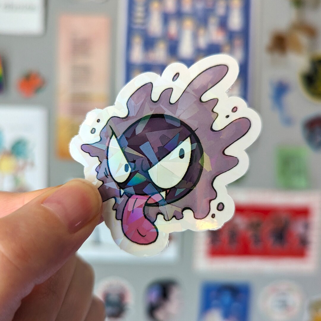 Gastly, Haunter, Gengar Pokémon Inspired Sticker Set, Holographic - Etsy