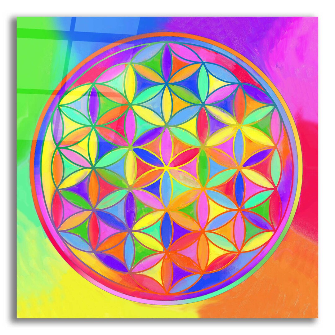 Acrylic Glass Wall Art 'sacred Geo Flower of Life' by Howie Green - Etsy