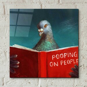 Acrylic Glass Wall Art 'pooping on People' by Lucia Heffernan - Etsy