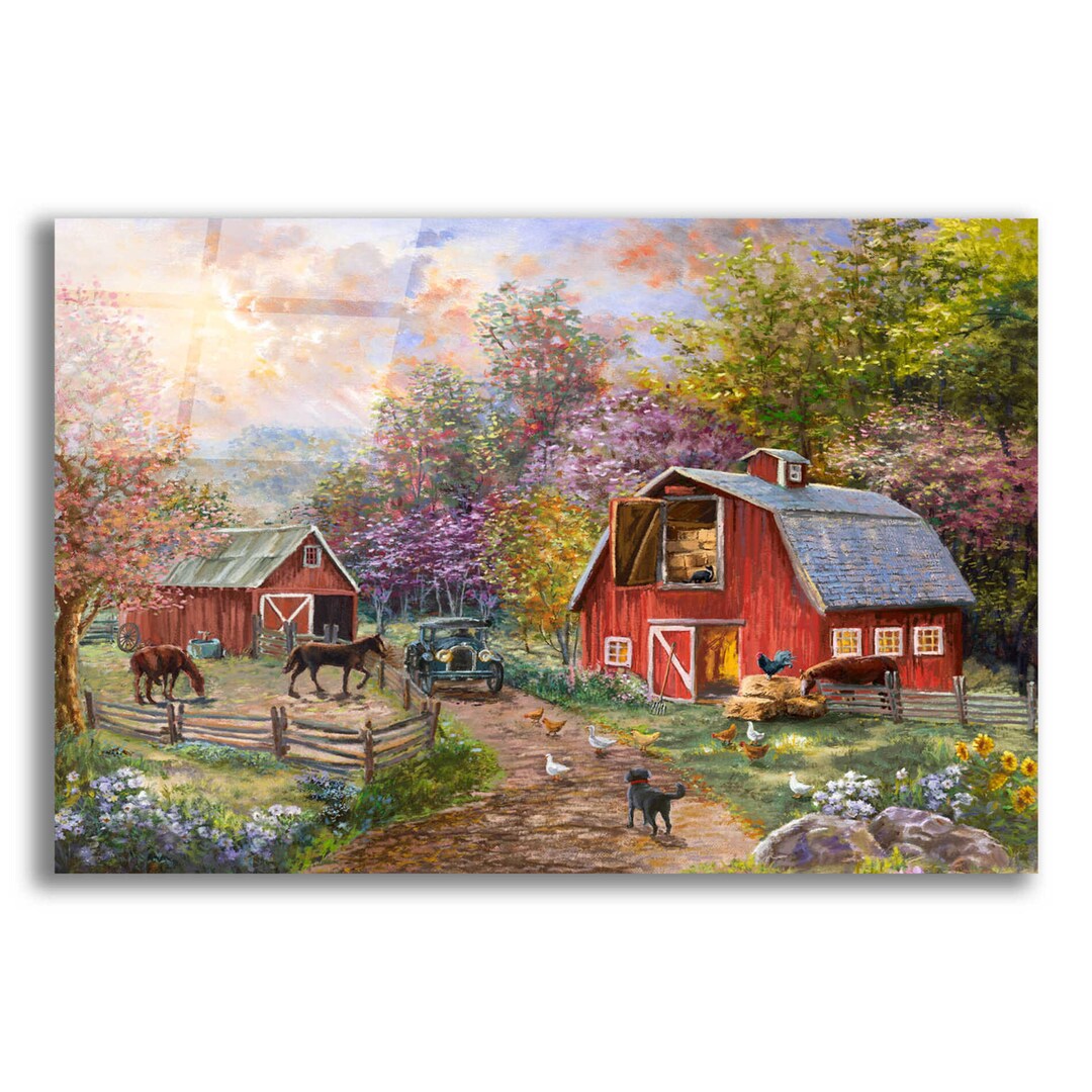 Acrylic Glass Wall Art 'horse Farm Glen' by Nicky Boehme - Etsy