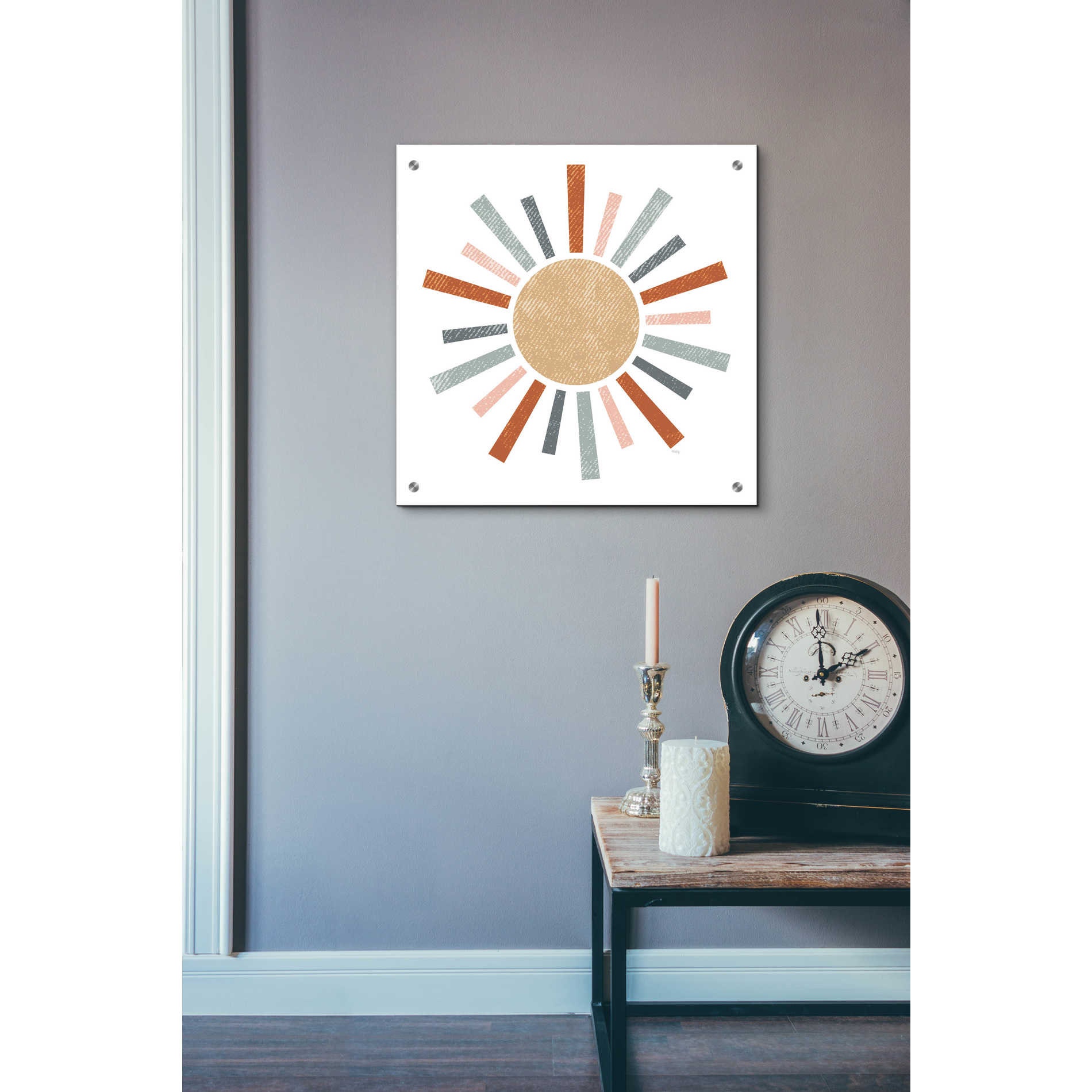 Acrylic Glass Wall Art 'rustic Rainbow Sun' by Heidi | Etsy