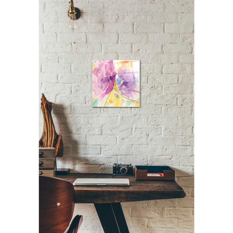 Acrylic Glass Wall Art 'spring Abstracts Florals I' by - Etsy