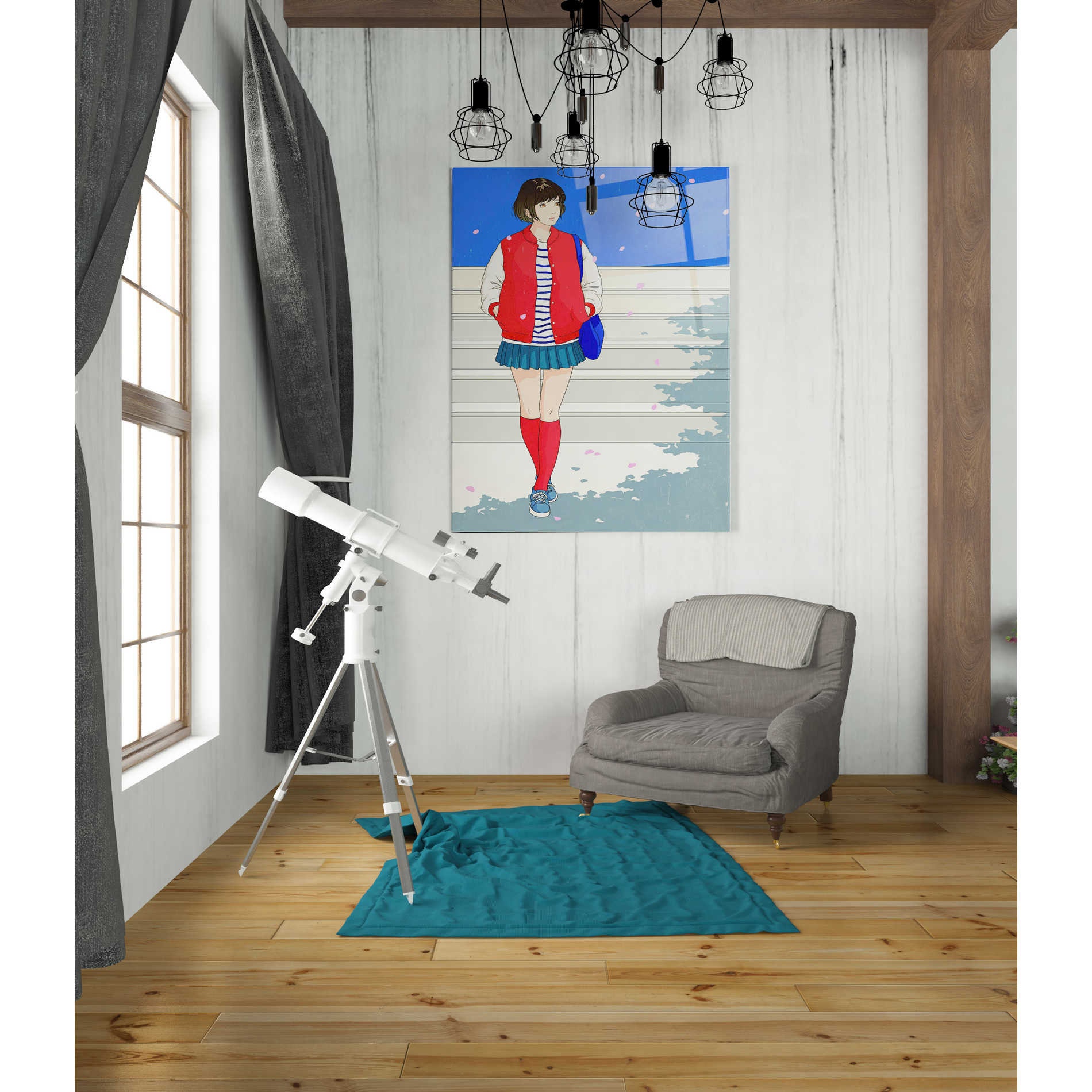 Acrylic Glass Wall Art 'dance in the Wind' by Sai | Etsy