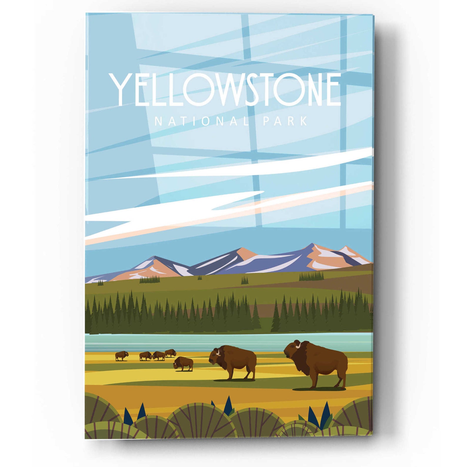 Acrylic Glass Wall Art 'yellowstone National Park' by - Etsy