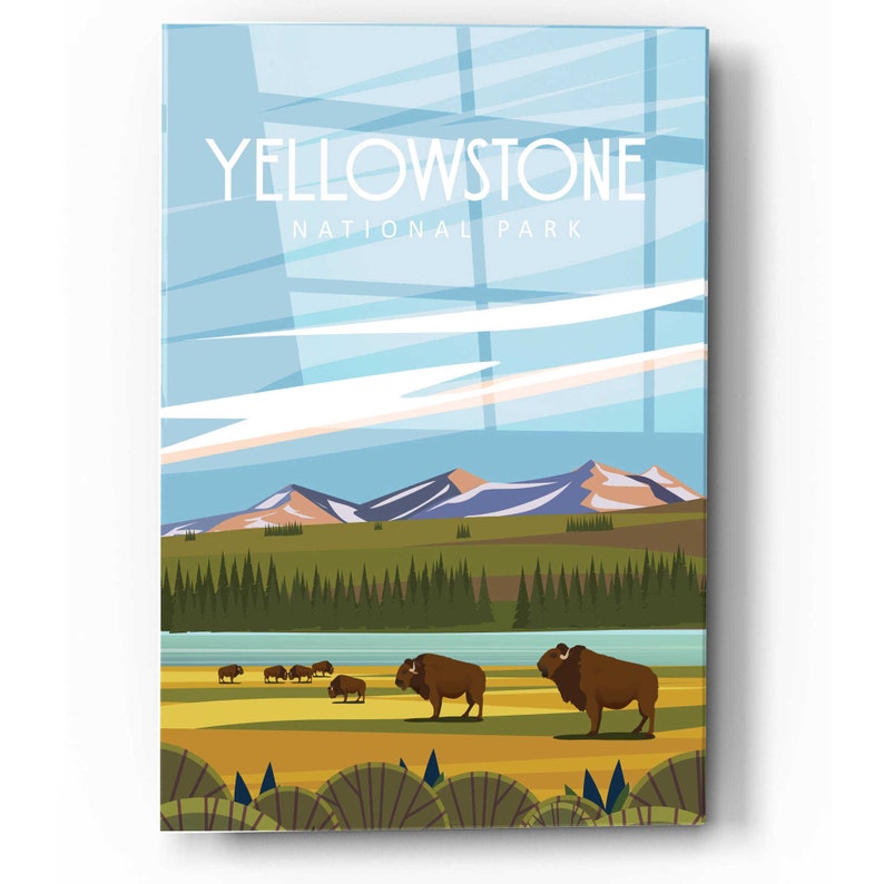 Acrylic Glass Wall Art 'yellowstone National Park' by - Etsy