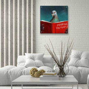 Acrylic Glass Wall Art 'pooping on People' by Lucia Heffernan - Etsy