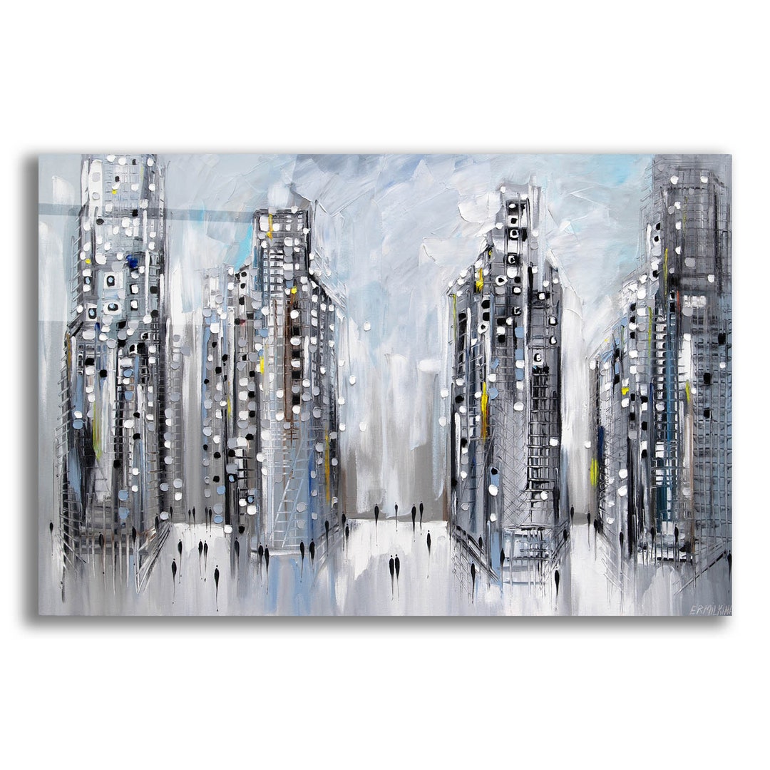 Acrylic Glass Wall Art 'city Street Scene' by Ekaterina Ermilkina - Etsy