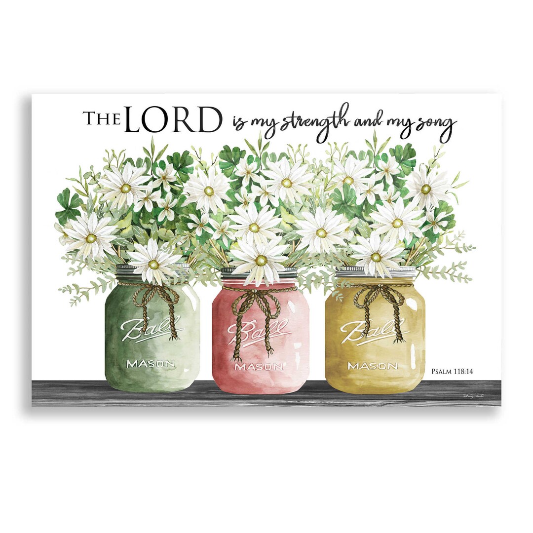 Acrylic Glass Wall Art 'the Lord is My Strength and My Song' by Cindy ...