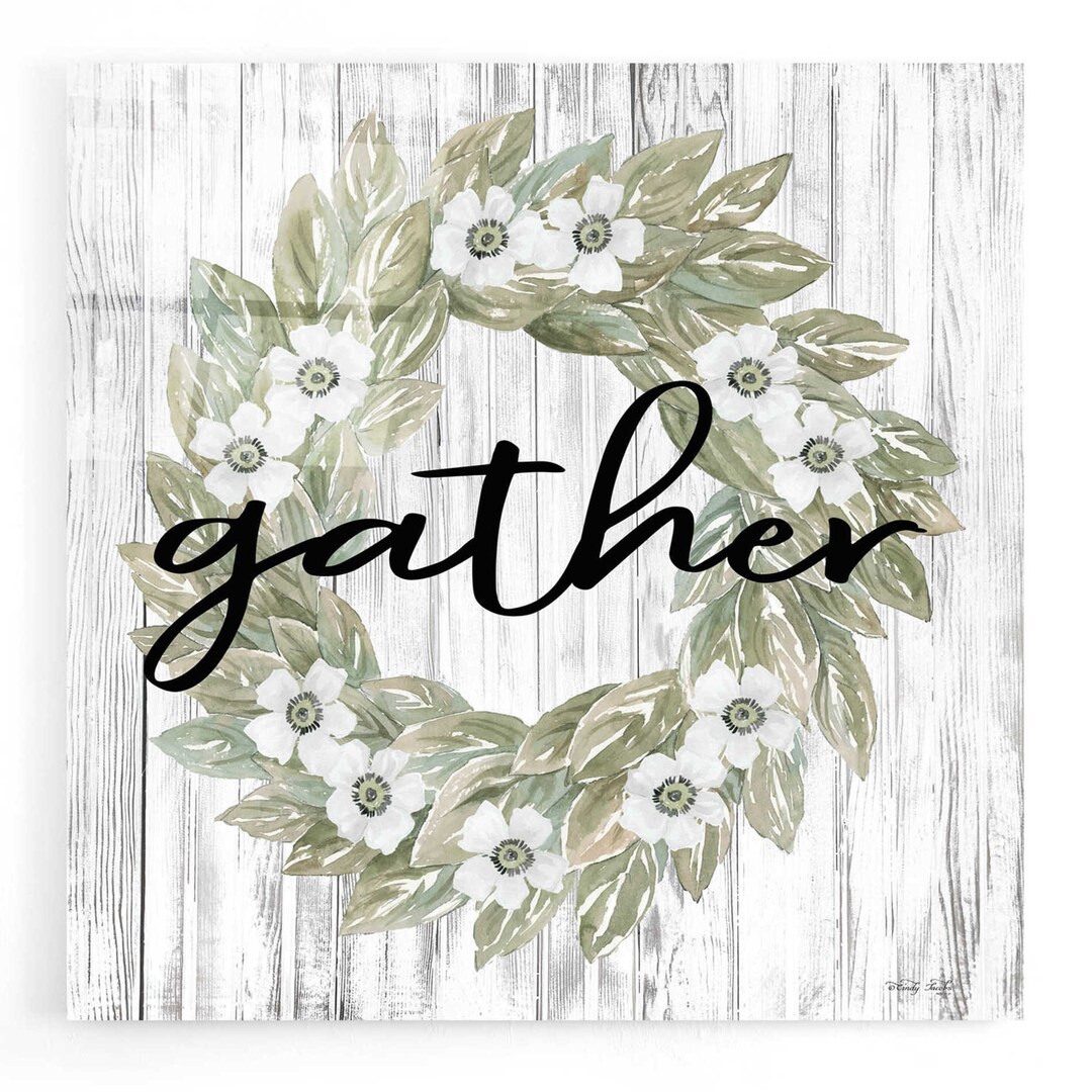Acrylic Glass Wall Art 'gather Wreath' by Cindy Jacobs - Etsy