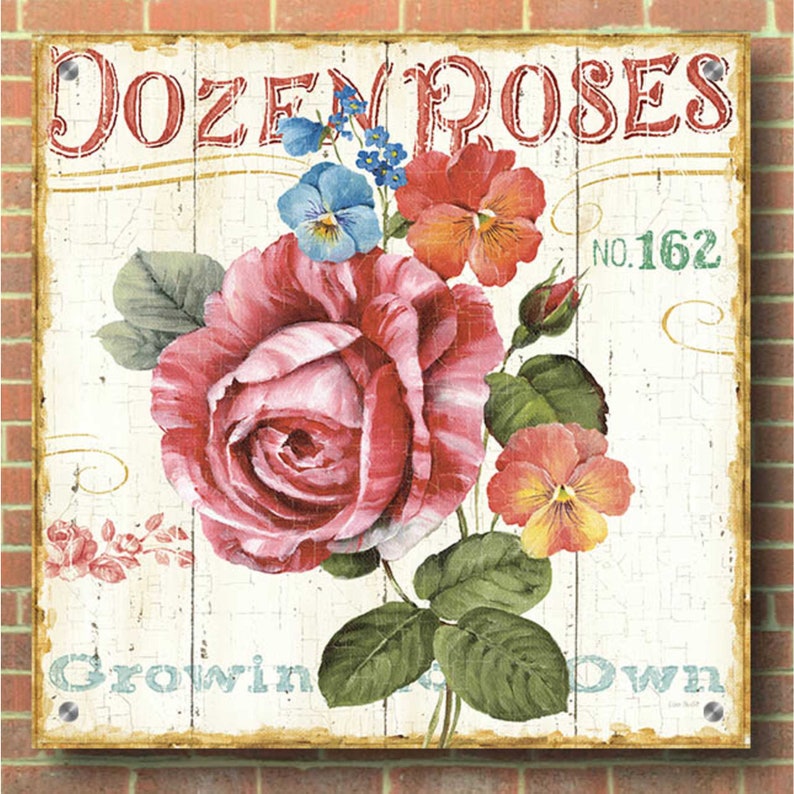 Acrylic Glass Wall Art 'rose Garden II' by Lisa Audit - Etsy