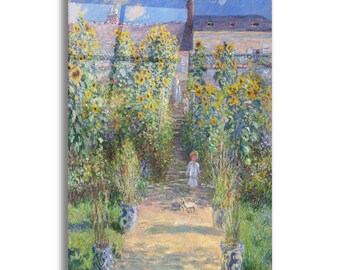 The Artist's Garden at Vetheuil Painting by Claude Oscar - Etsy