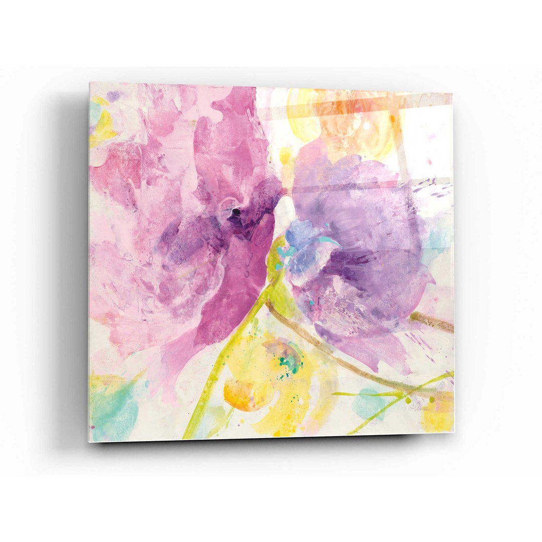 Acrylic Glass Wall Art 'spring Abstracts Florals I' by Albena Hristova ...